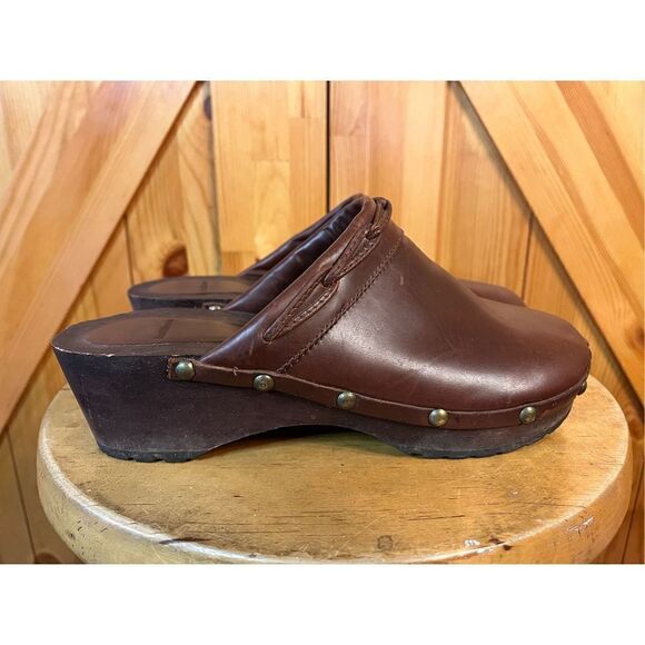 Ruff Hewn | Shoes | Ruff Hewn Wood Clogs7m Brownleather | Poshmark